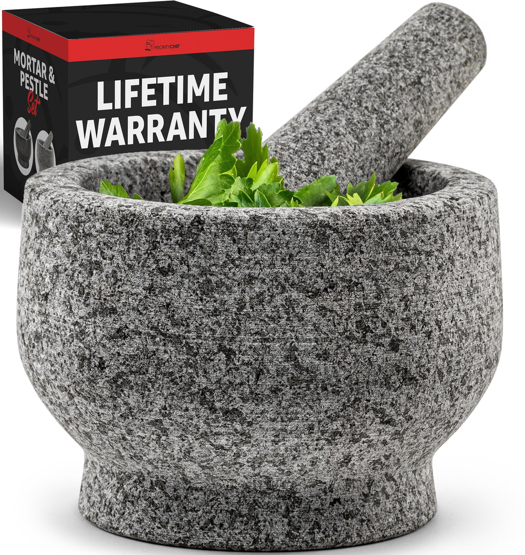 Mortar And Pestle Set Large Granite Mortar & Pestle Set - 5.5" Stone ...